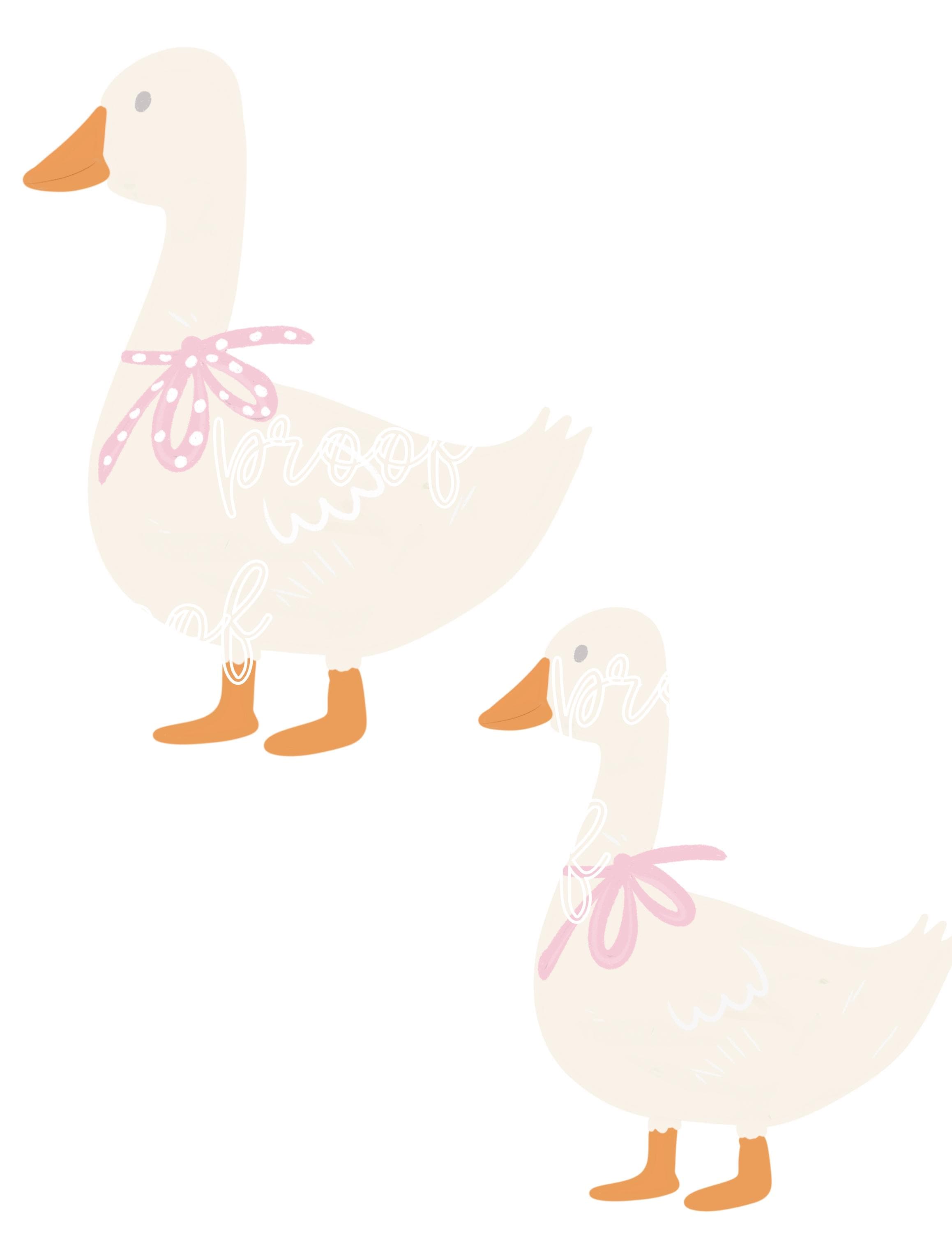 One Silly Goose Digital Art-pink - Etsy