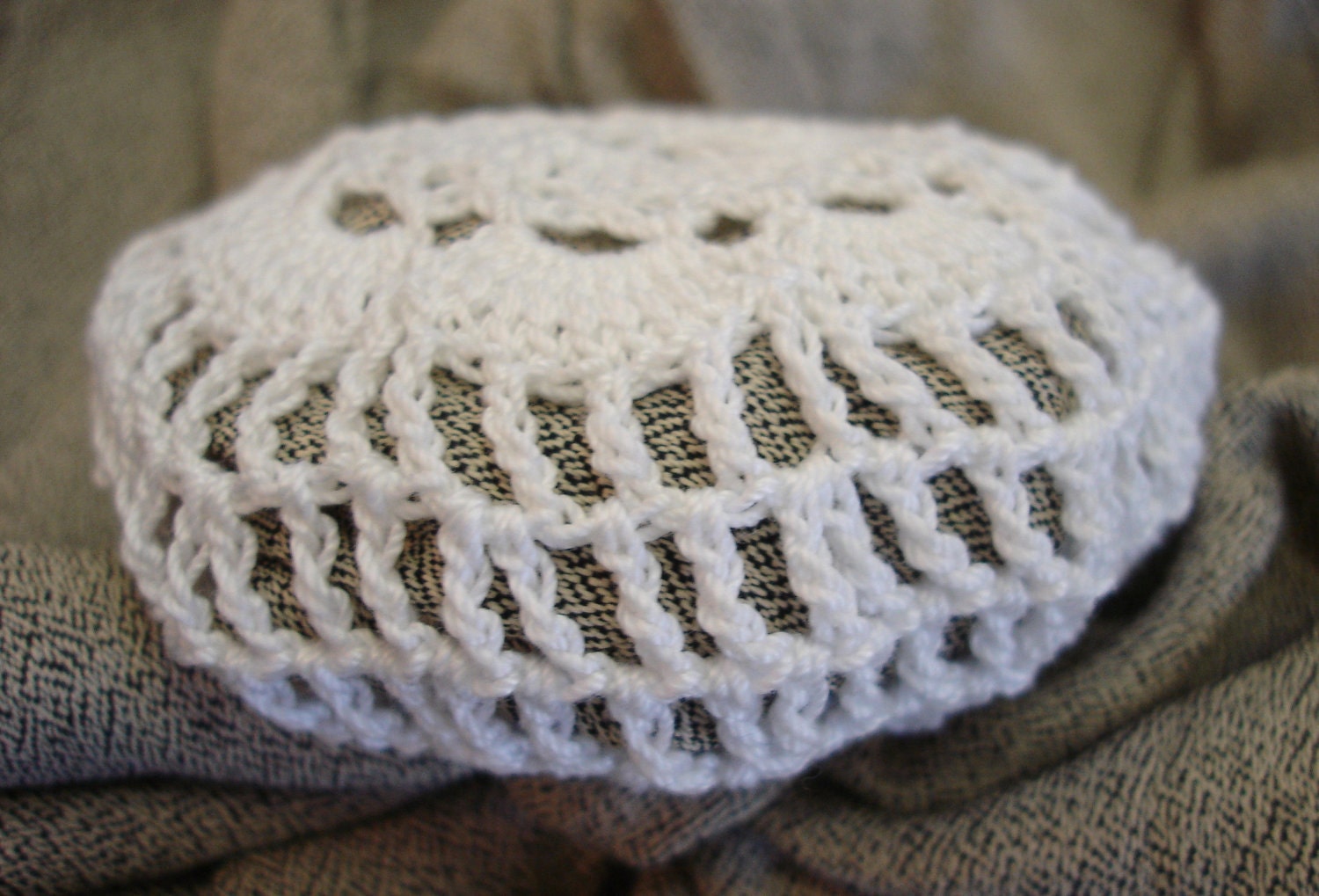 Hair Net / Bun Cover Crocheted White Flower Style Amish Mennonite - Etsy