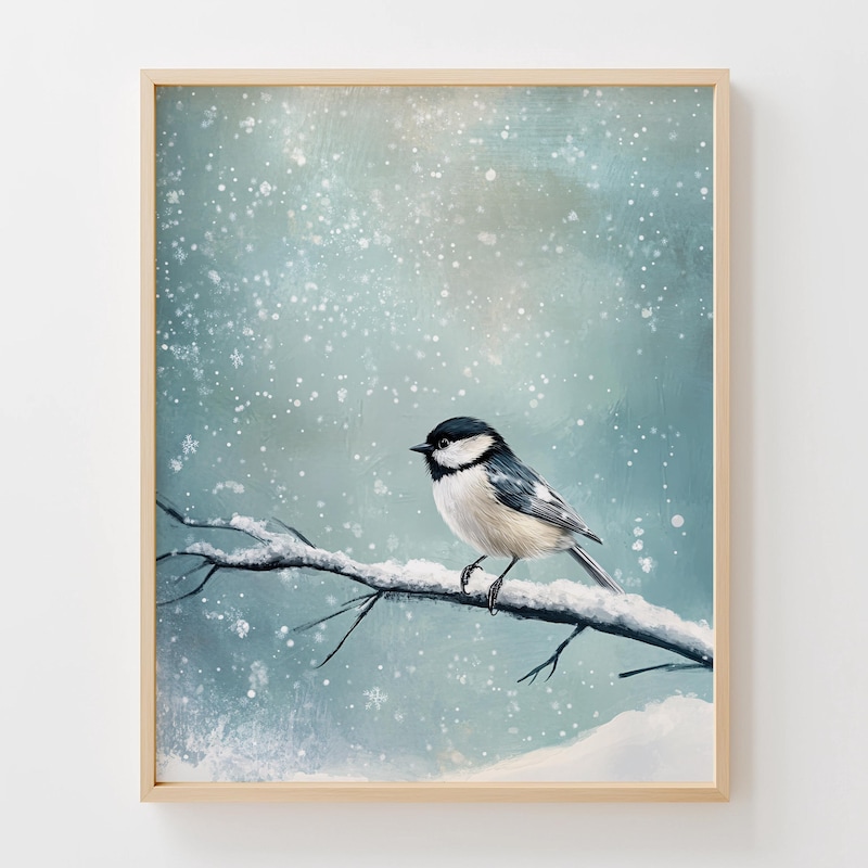 Winter Bird Art Printable - Etsy