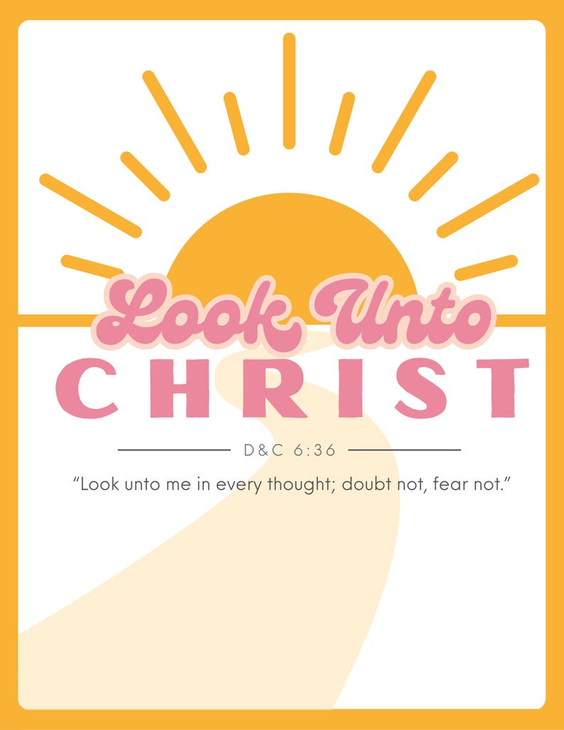 2025 Look Unto Christ LDS Youth Theme Calendar & Activity Planner - Etsy