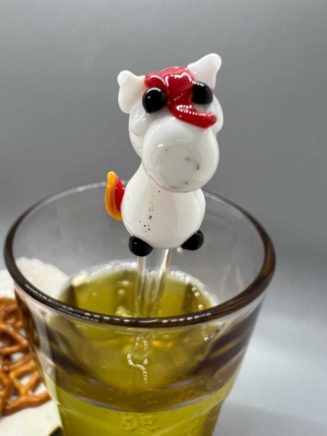 Rainbow Horse Glass Stir Stick- Cute Pony- Unique- Funny- Cocktail ...