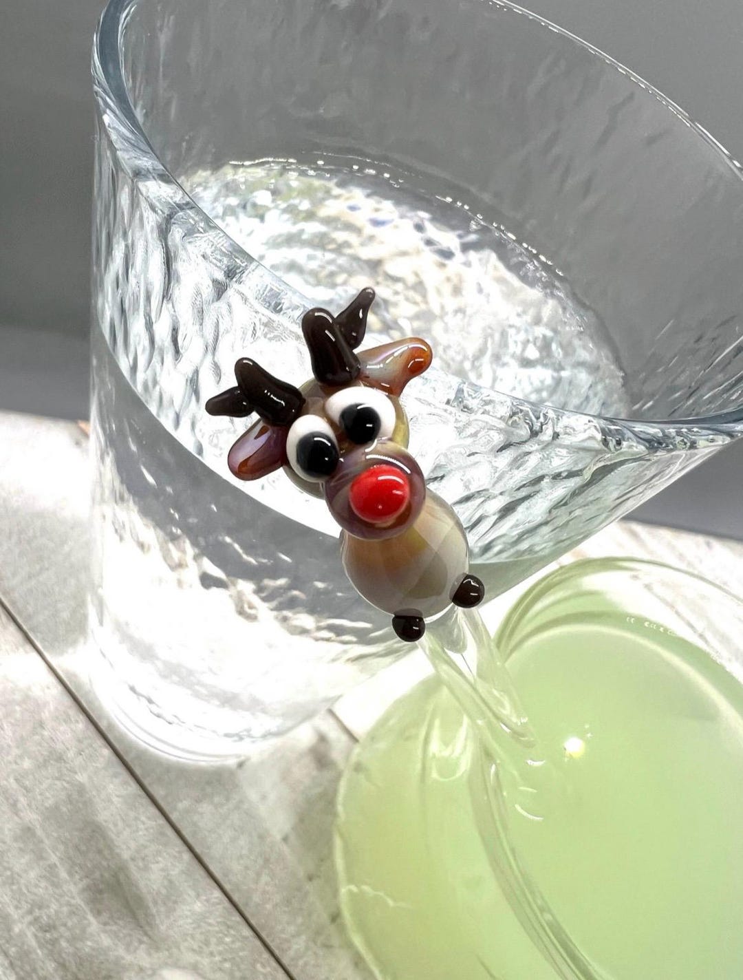 Reindeer Glass Stir Stick- 6” Long - Etsy
