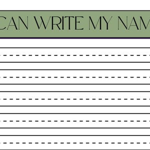 Name Writing Practice Sheet - Etsy