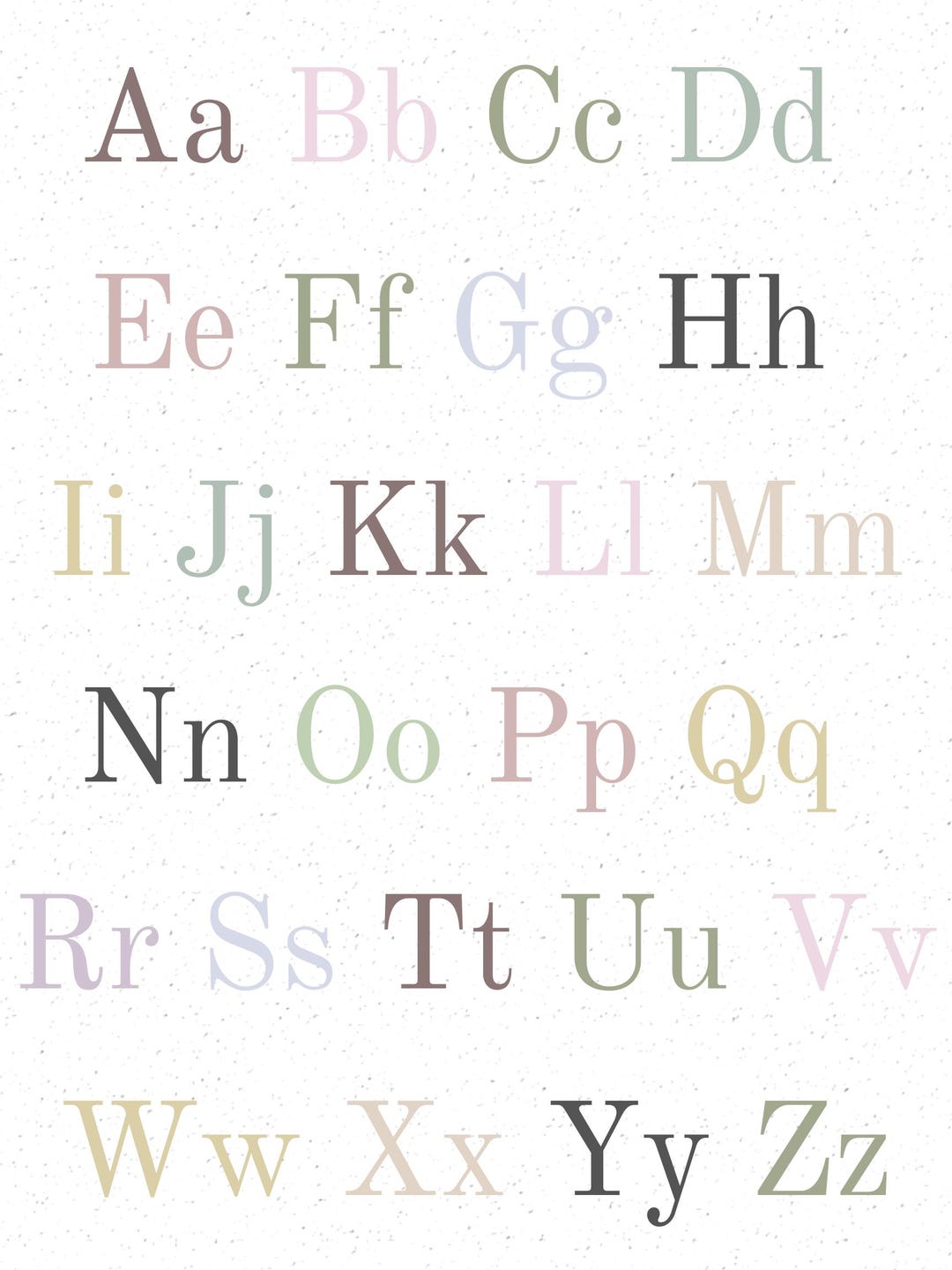 Alphabet Chart - Etsy