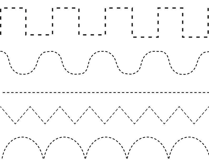 Shape and Tracing Practice - Etsy