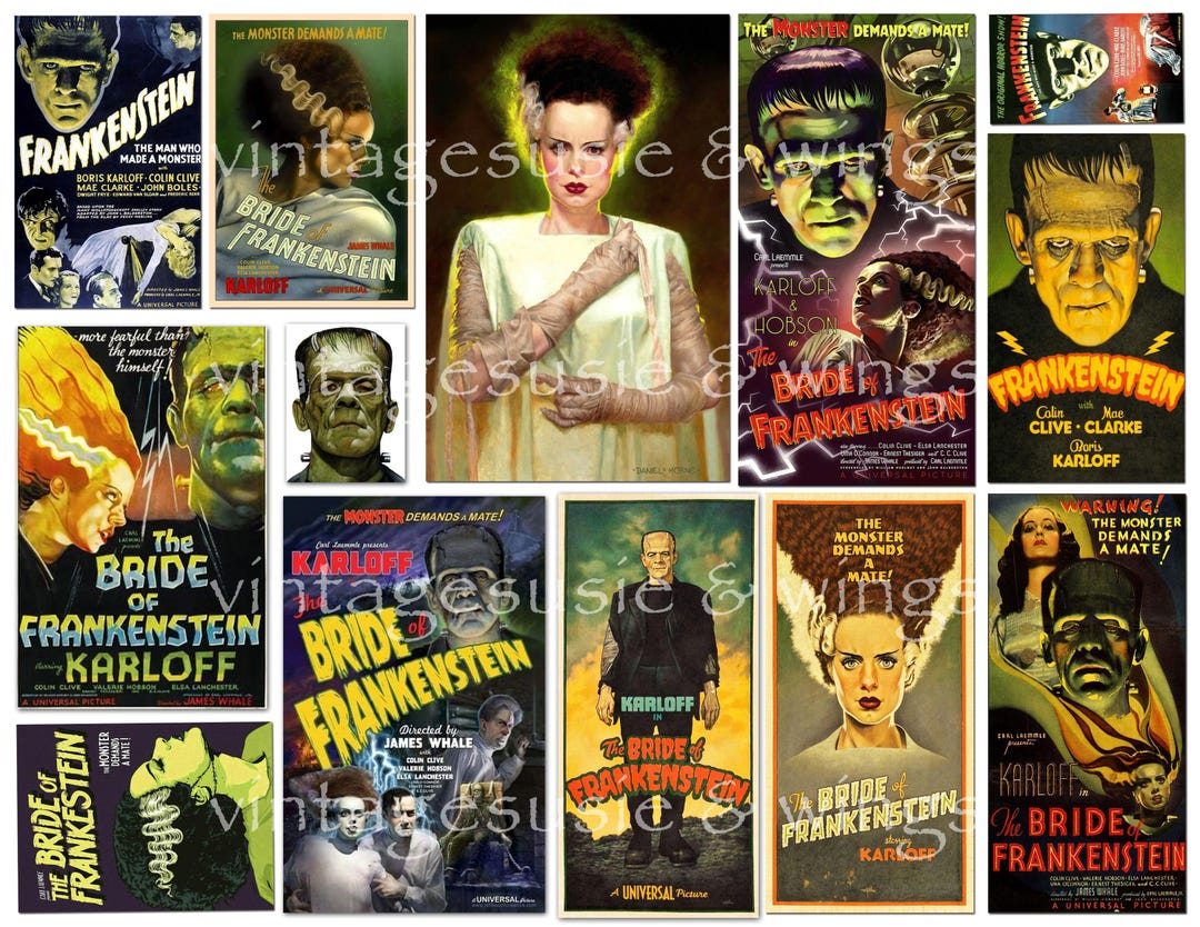 FRANKENSTEIN by MARY SHELLEY Junk Journal Kit#1, Printable Digital ...