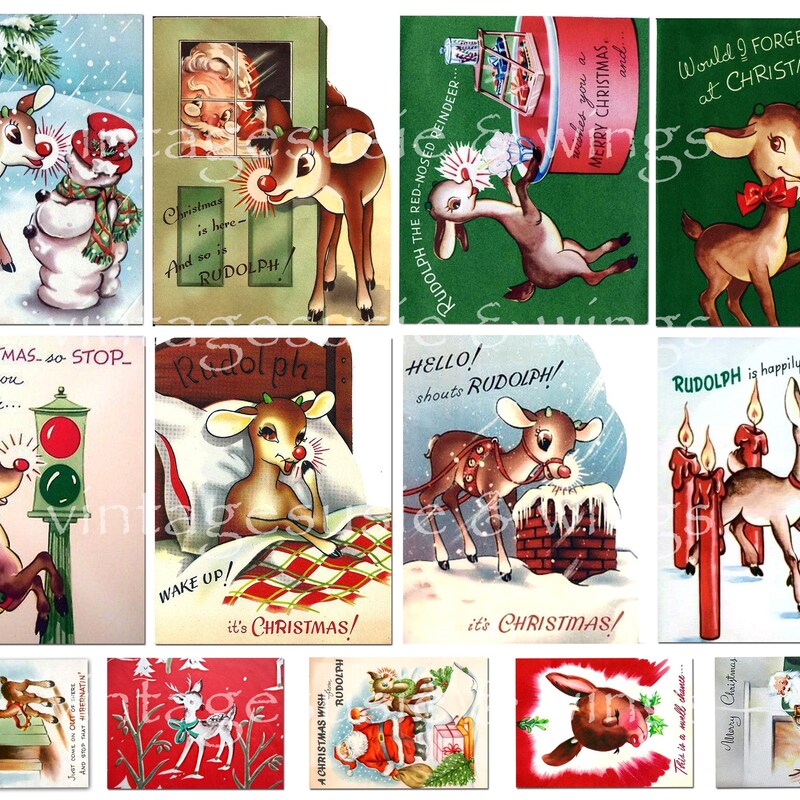 1950s Rudolph Png - Etsy