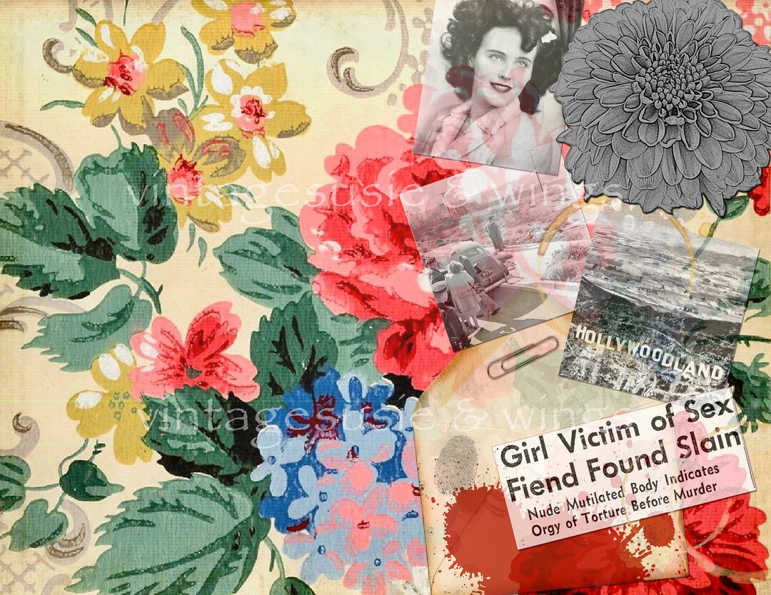 Vintage True Crime BLACK DAHLIA Murder Case Junk Journal Kit#1 ...