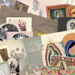 Vintage Mexico FELIZ NAVIDAD, Digital Junk Journal Printable, DIGITAL ...