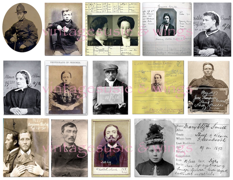 Vintage True Crime Junk Journal Kit, Collage Images (digital Download ...