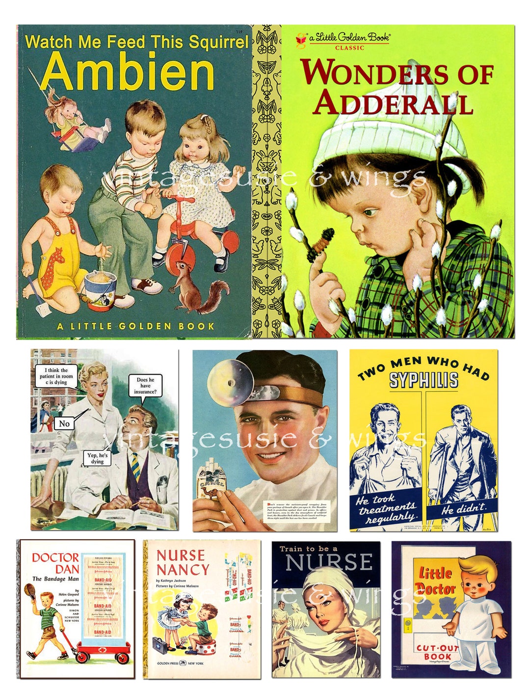 Funny Vintage NAUGHTY CHILDRENS BOOK for Nurses and Doctors, Digital ...