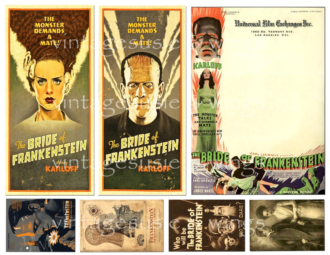 FRANKENSTEIN by MARY SHELLEY Junk Journal Kit#2, Printable Digital ...