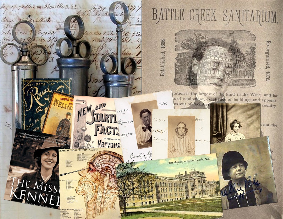Vintage NELLY BLY & BEDLAM Insane Asylum Junk Journal Kit#2, Printable ...