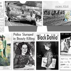 Vintage True Crime BLACK DAHLIA Murder Case Junk Journal Kit#2 ...
