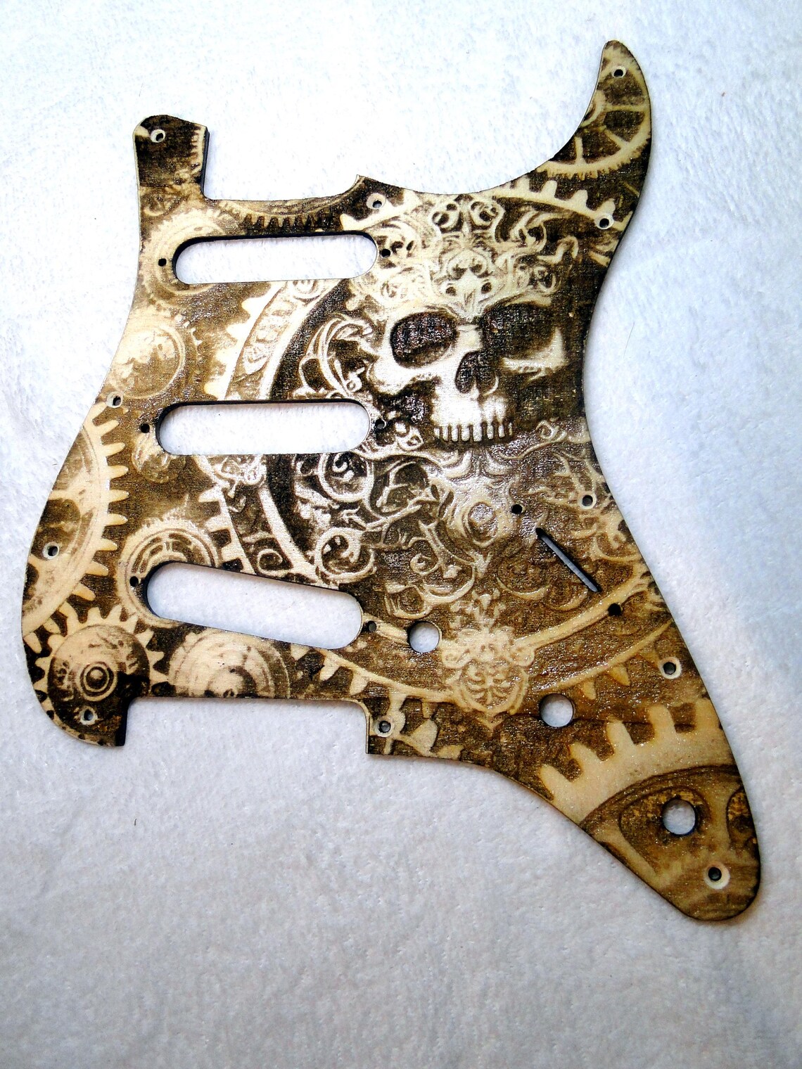 Fender Stratocaster Style Guitar-pickguard 11 Hole 3 Ply Wood Laser ...