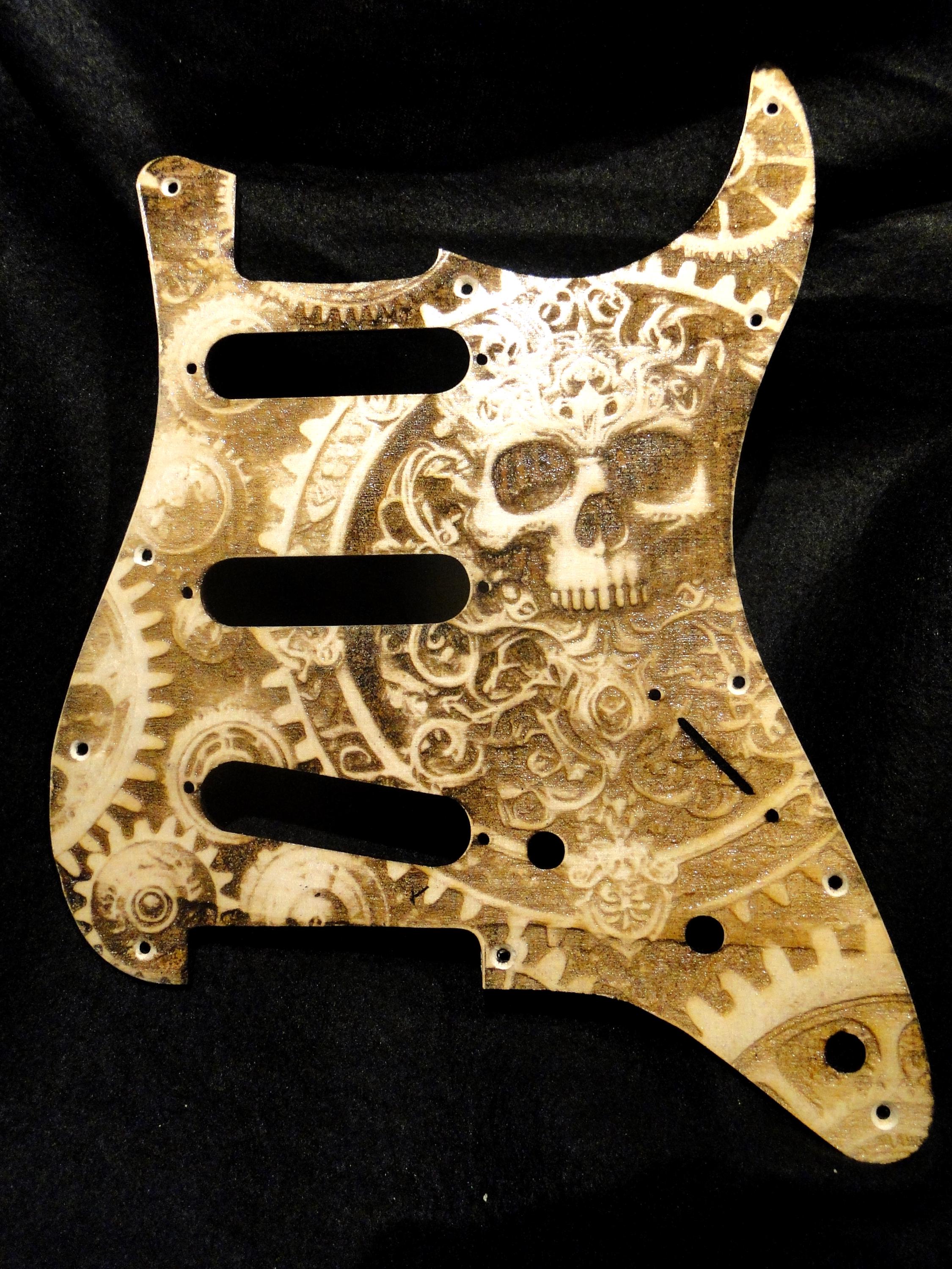 Fender Stratocaster Style Guitar-pickguard 11 Hole 3 Ply Wood Laser ...