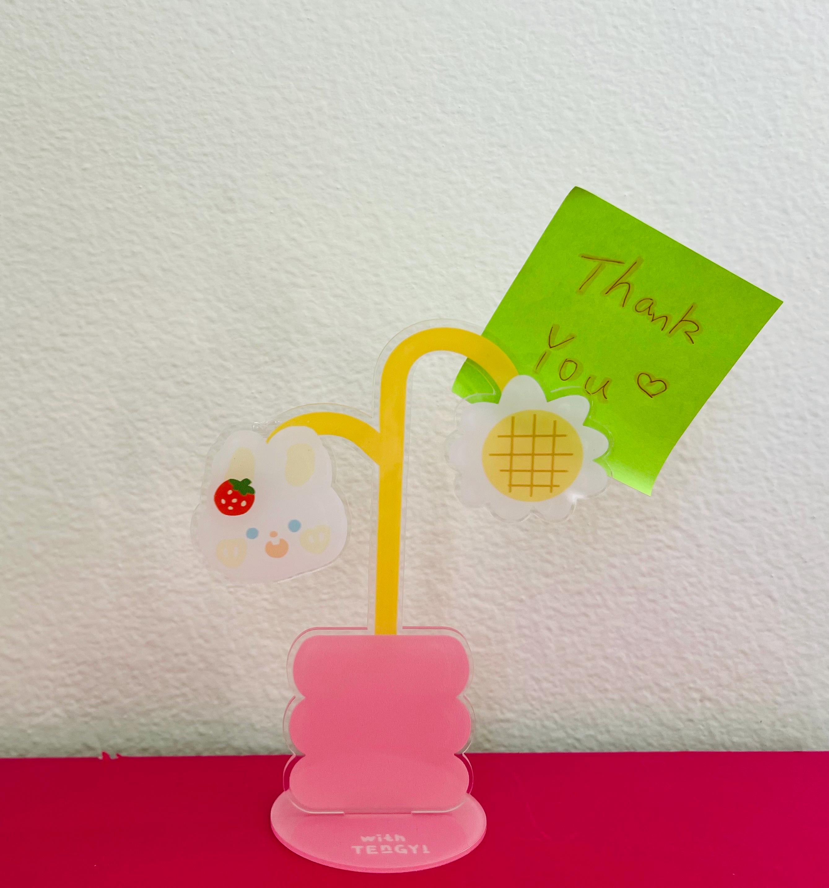 Cute Cartoon Acrylic Memo Holder Creative Office Desktop Organizer ...