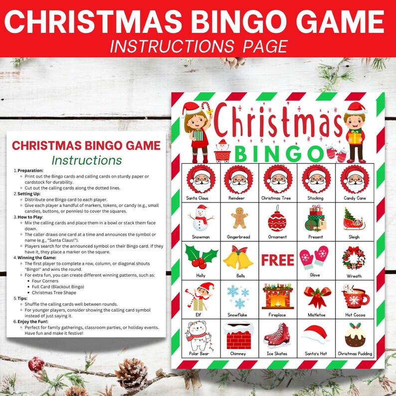 Christmas Bingo Game for Kids , Printable Christmas Bingo Cards ...