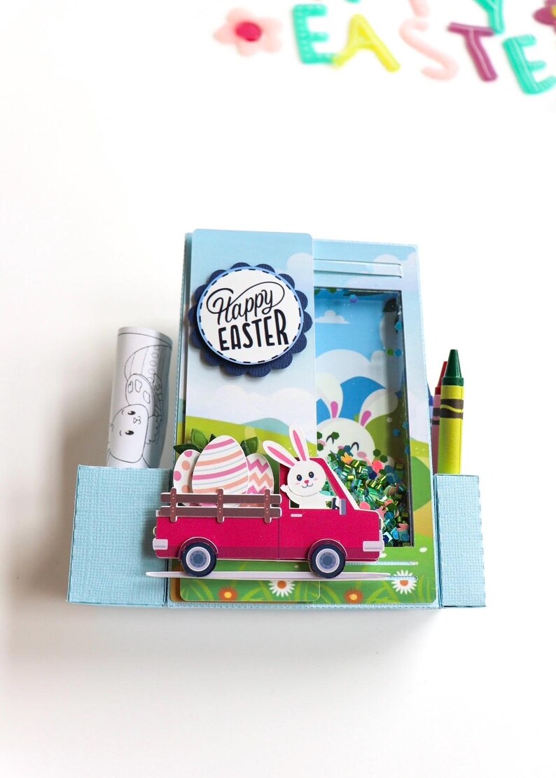Easter Deluxe Activity Box Party Favor Sliding Box Easter Treat Box ...