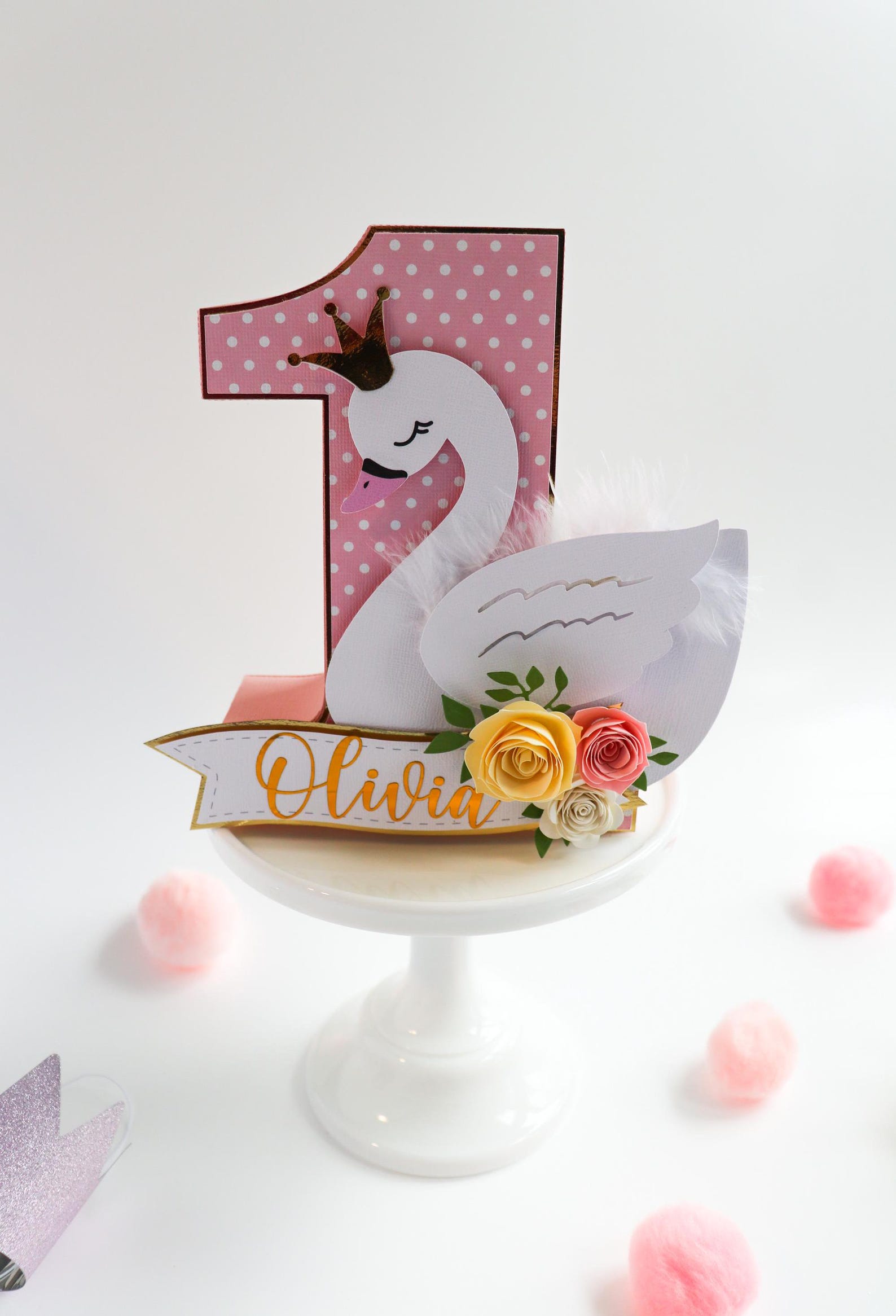 Swan 3D Numbers or Letters Swan Birthday Decor for Girls Swan ...