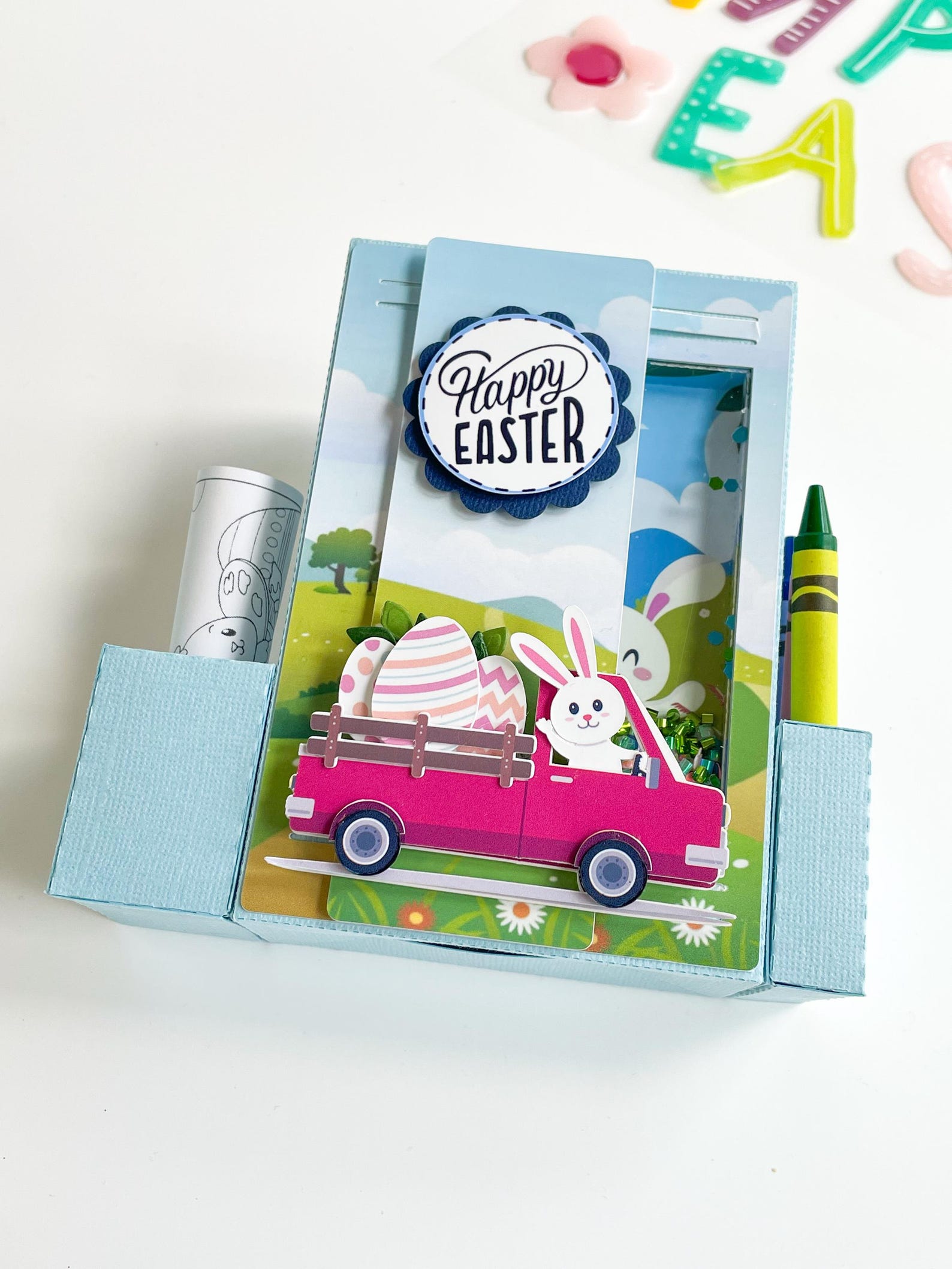 Easter Deluxe Activity Box Party Favor Sliding Box Easter Treat Box ...