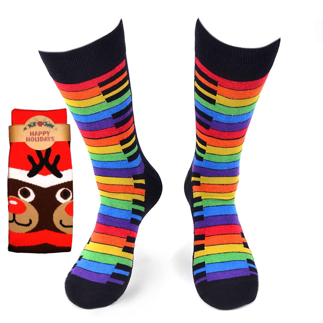 Men's Rainbow Key's Novelty Socks, Men's Novelty Socks, LGBTQ Socks ...