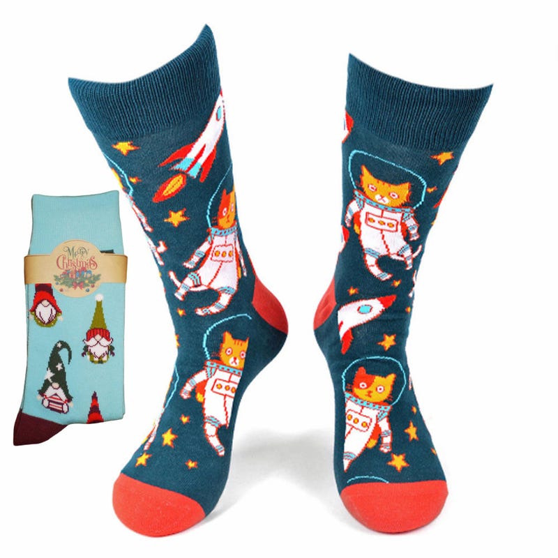 Custom Cat Crew Socks - Etsy