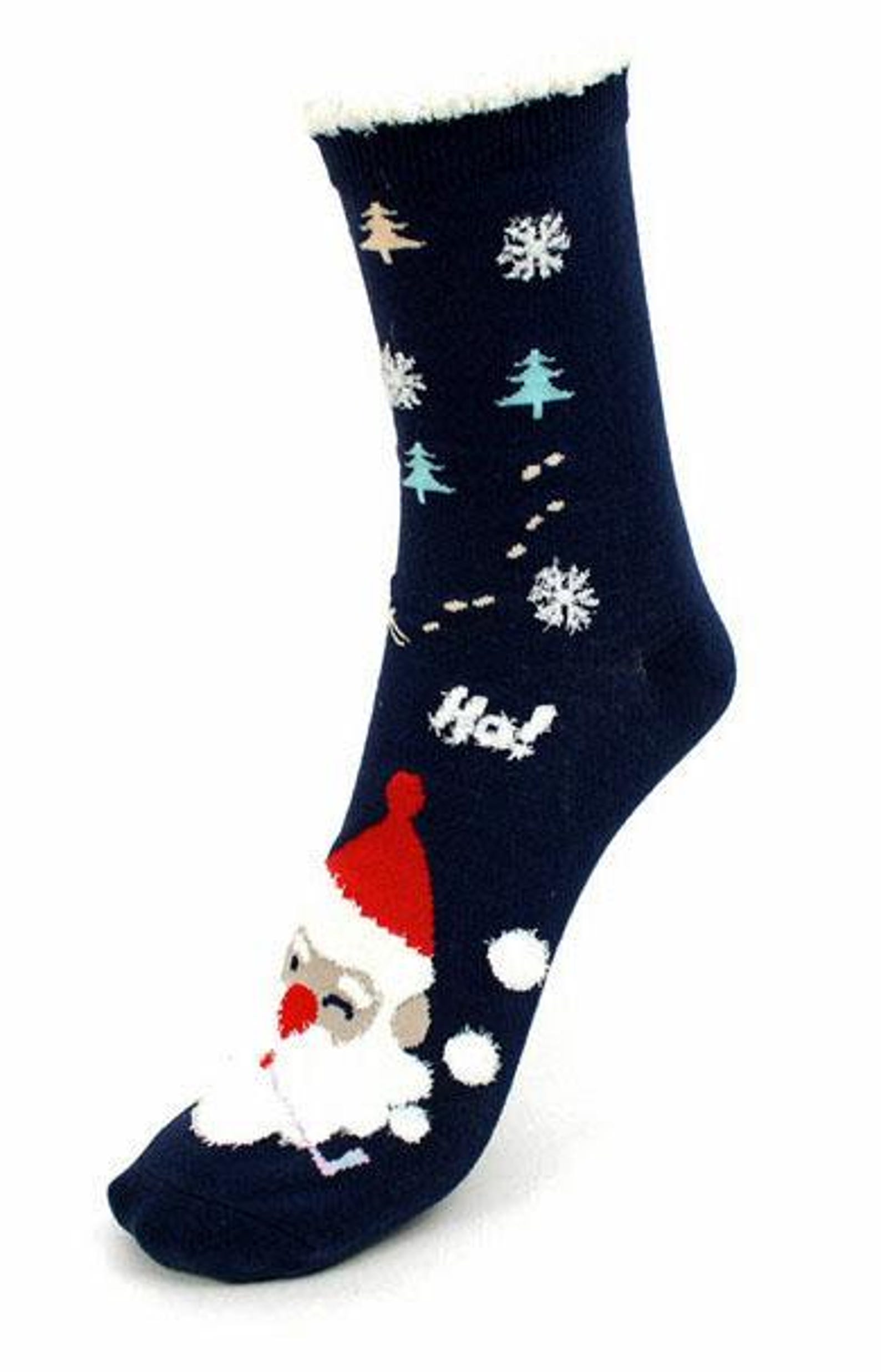 Women's Santa Face Christmas Socks, Santa Socks, Santa Gift, Gift Under ...