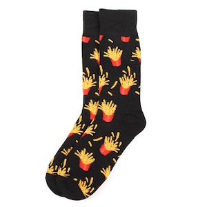 Men's French Fries and Hamburger Novelty Socks, Men's Novelty Socks ...