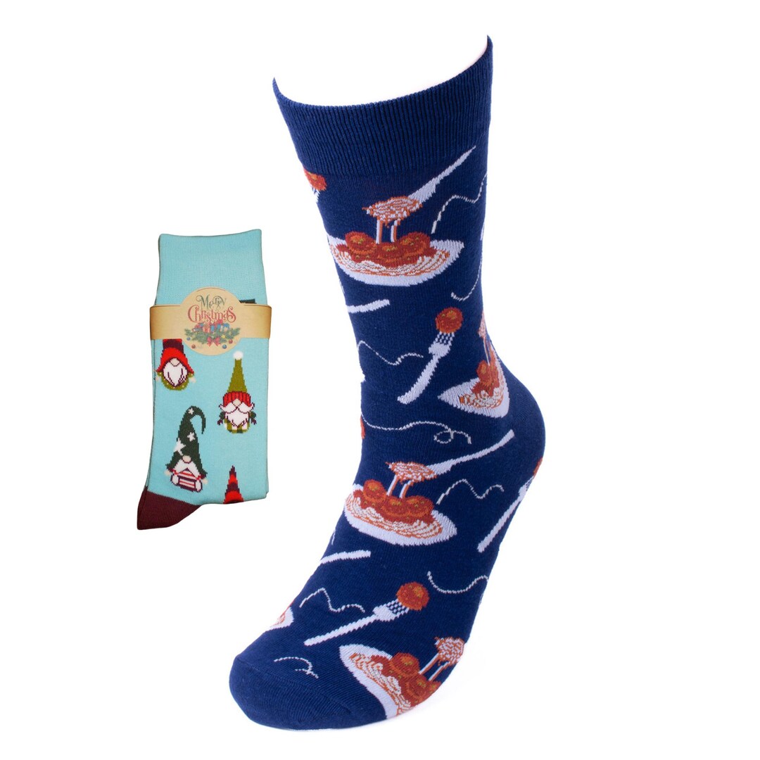 Men's Spaghetti and Meatball Novelty Socks, Men's Novelty Socks, Funny ...