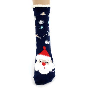 Women's Santa Face Christmas Socks, Santa Socks, Santa Gift, Gift Under ...