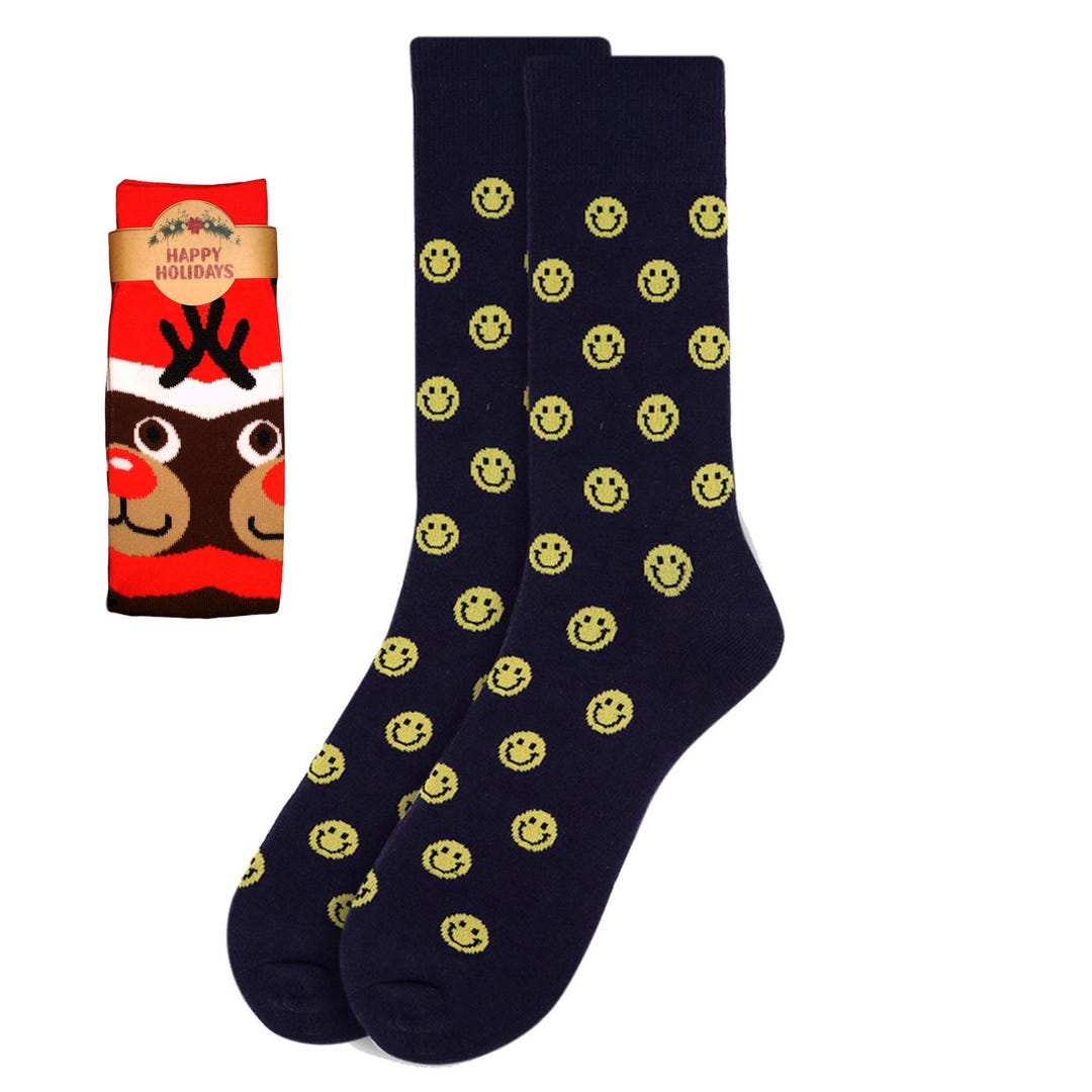 Men's Smiley Face Novelty Socks, Men's Novelty Socks, Funny Socks, Gift ...