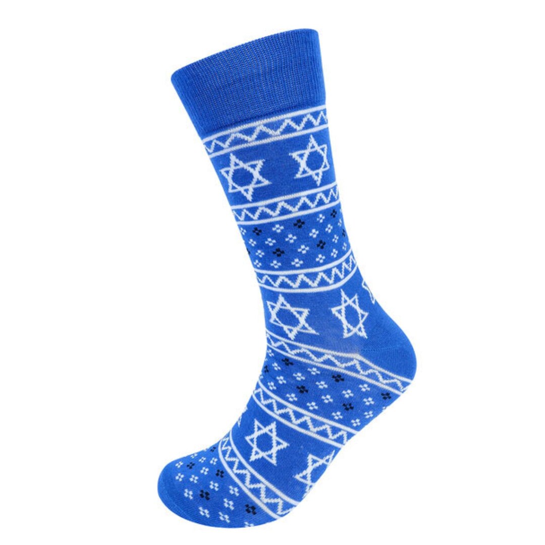 Men's Star of David Socks / Novelty Hanukkah Socks / Gift Ideas for Men ...