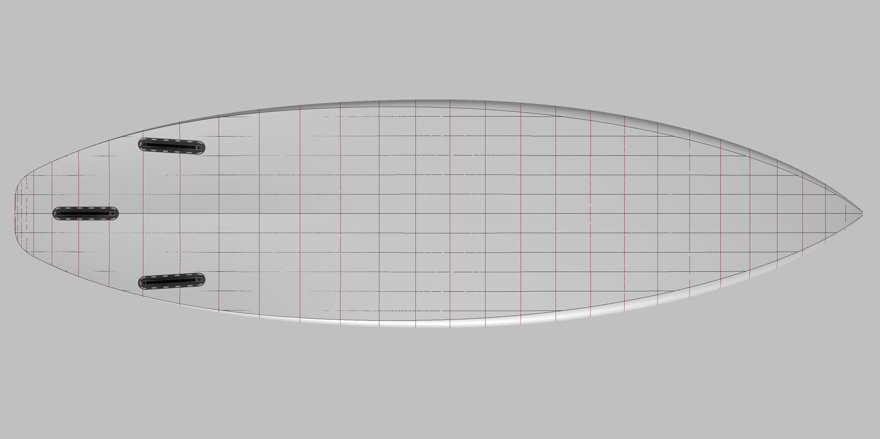 6'1" Shortboard Tri Fin Surfboard 3D Model - STL, OBJ, & DXF Files - Etsy