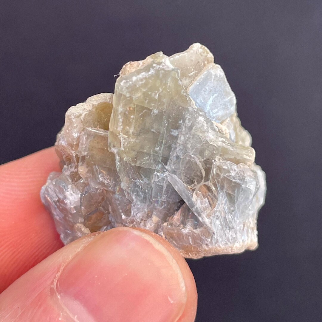 1 Blue and Yellow Barite Tabular Crystal Flower Cluster From Colorado ...