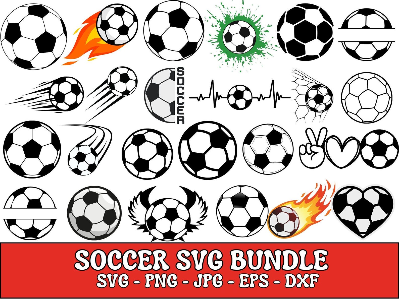 Soccer Svg Bundle, Soccer Ball Svg, Soccer Ball Monogram Svg, Soccer ...