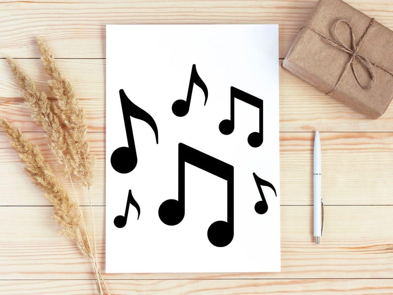 Music Notes SVG Bundle: Clipart, Cut Files, Vector (digital Download ...