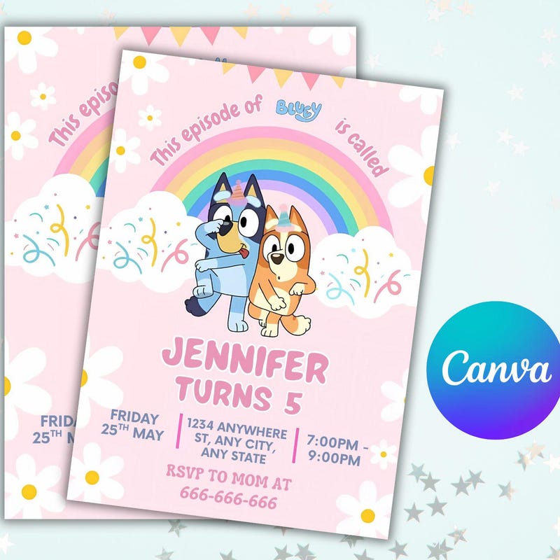 Blue and Pink Girls Art - Etsy