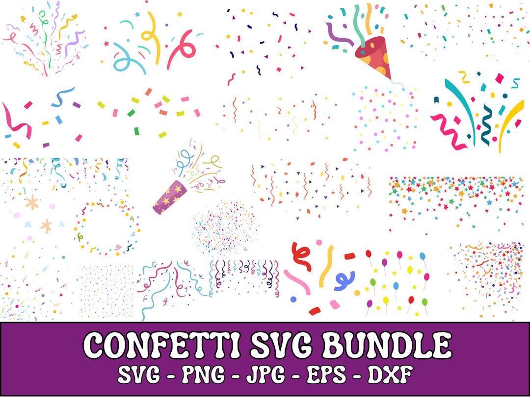 Confetti SVG Bundle: Birthday Party Clipart (digital Files) - Etsy