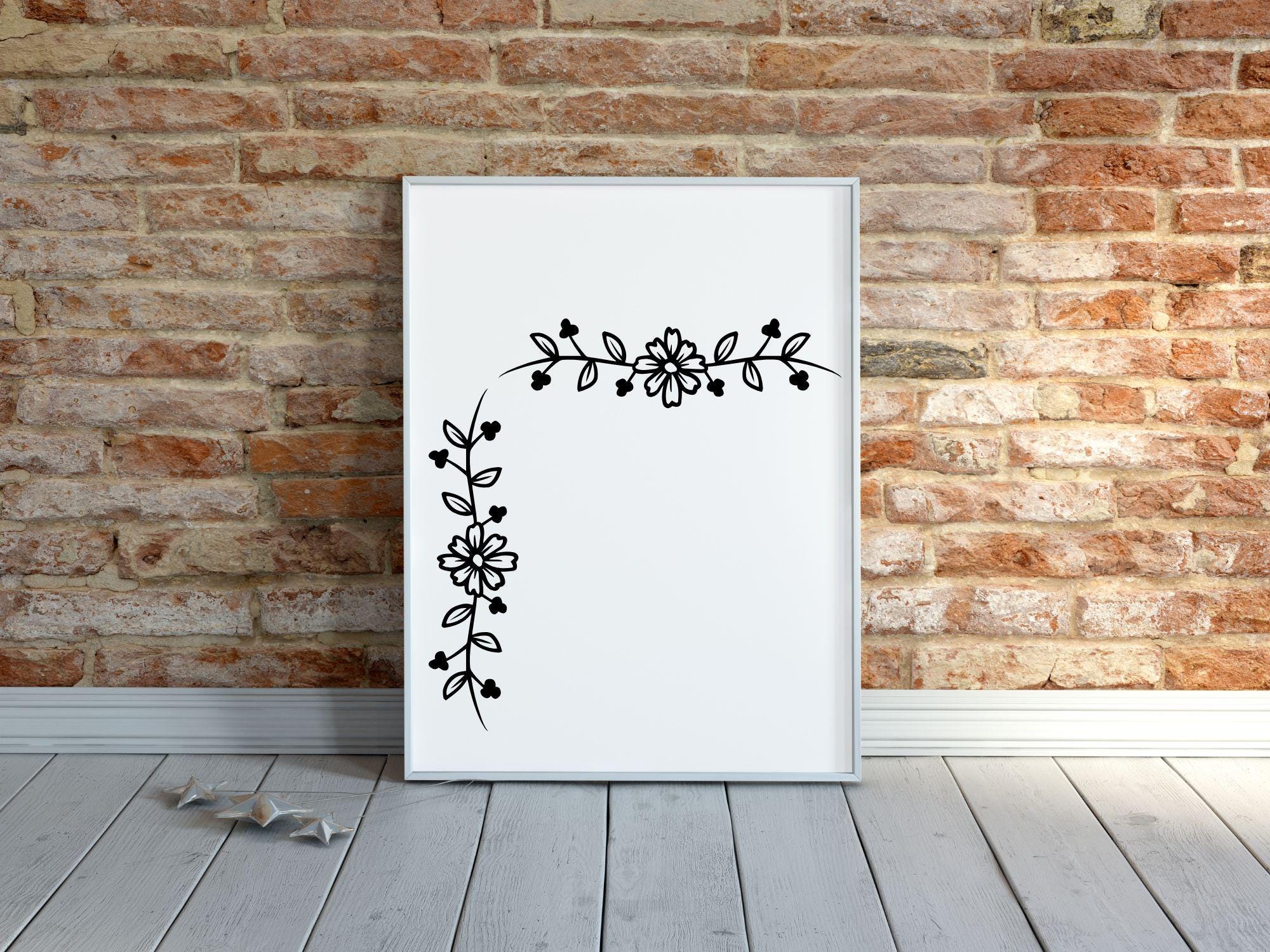 Corner Svg Bundle, Corner Svg, Floral Corner Svg Files, Decorative Page ...