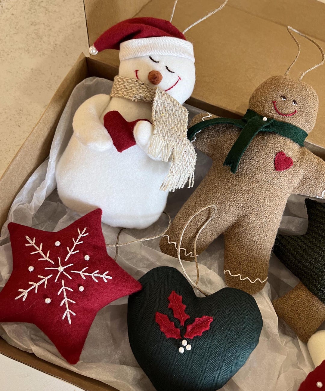 Set of 8 Handmade Christmas Ornaments 2024 • High-quality Christmas ...