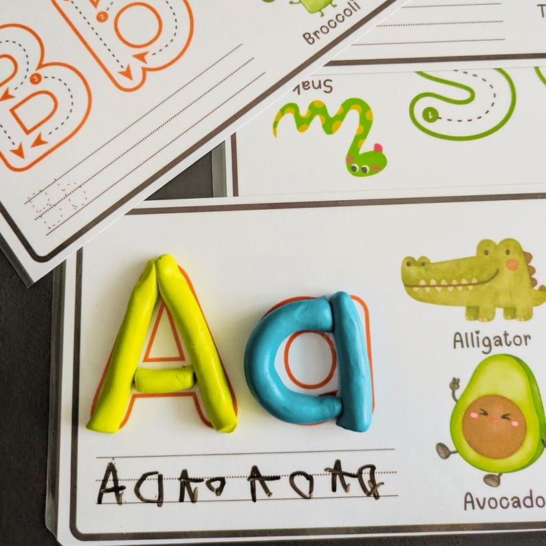 ABC Playdough Mats | Letter Tracing, Fine Motor Skills (PDF Printable ...