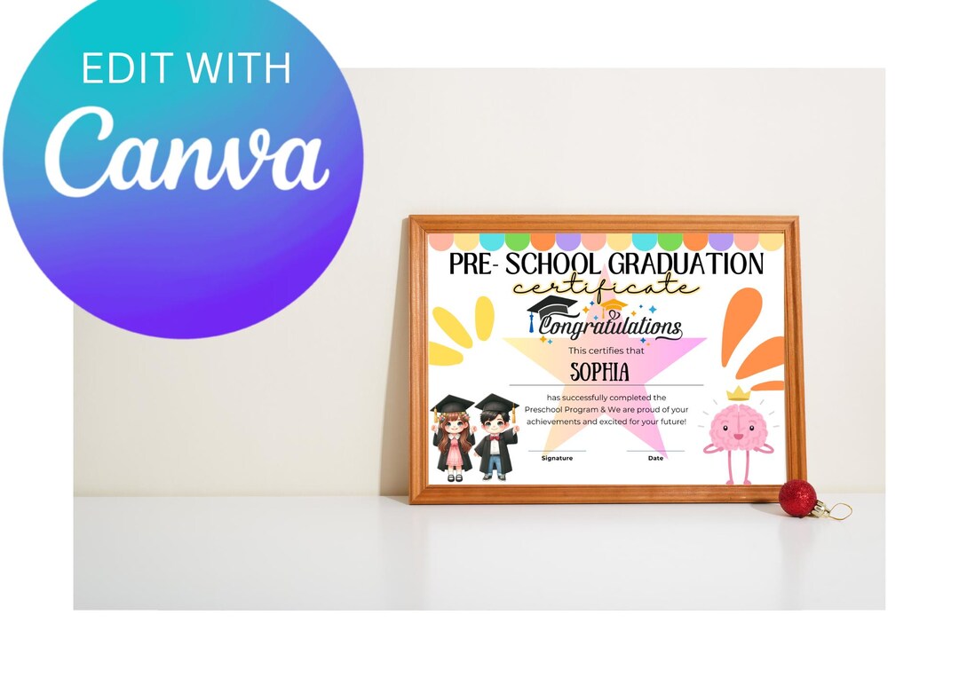 Pre School Graduation Certificate for GIRL - Etsy