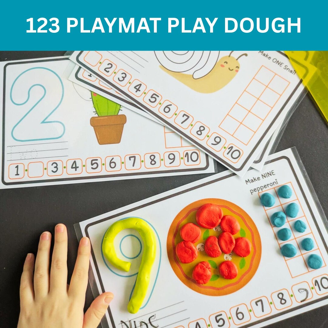 Montessori Number Playdough Mats 1–10 | Hands-on Counting & Number ...