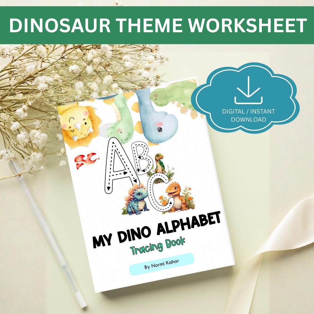 Dinosaur Alphabet Tracing Worksheets + Dot-to-dot Activities ...