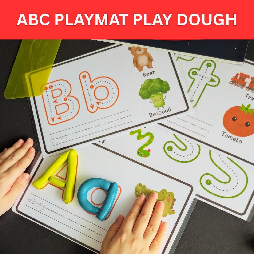 ABC Playdough Mats | Letter Tracing, Fine Motor Skills (PDF Printable ...