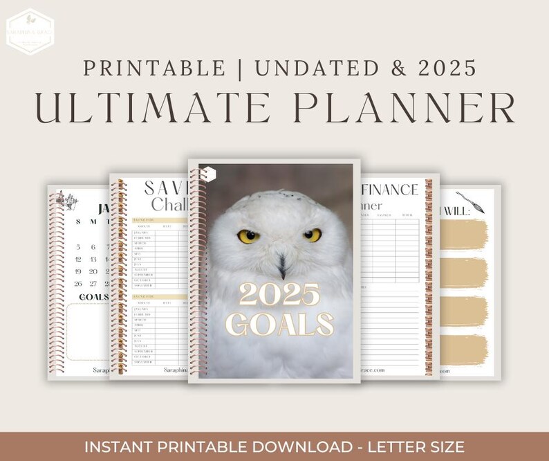 2025 Printable and Digital Harry Potter Monthly Planner | Printable ...