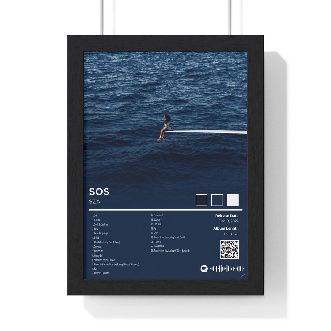 SOS SZA Album Cover Music Custom Wall Art Album Print Gift for Him ...
