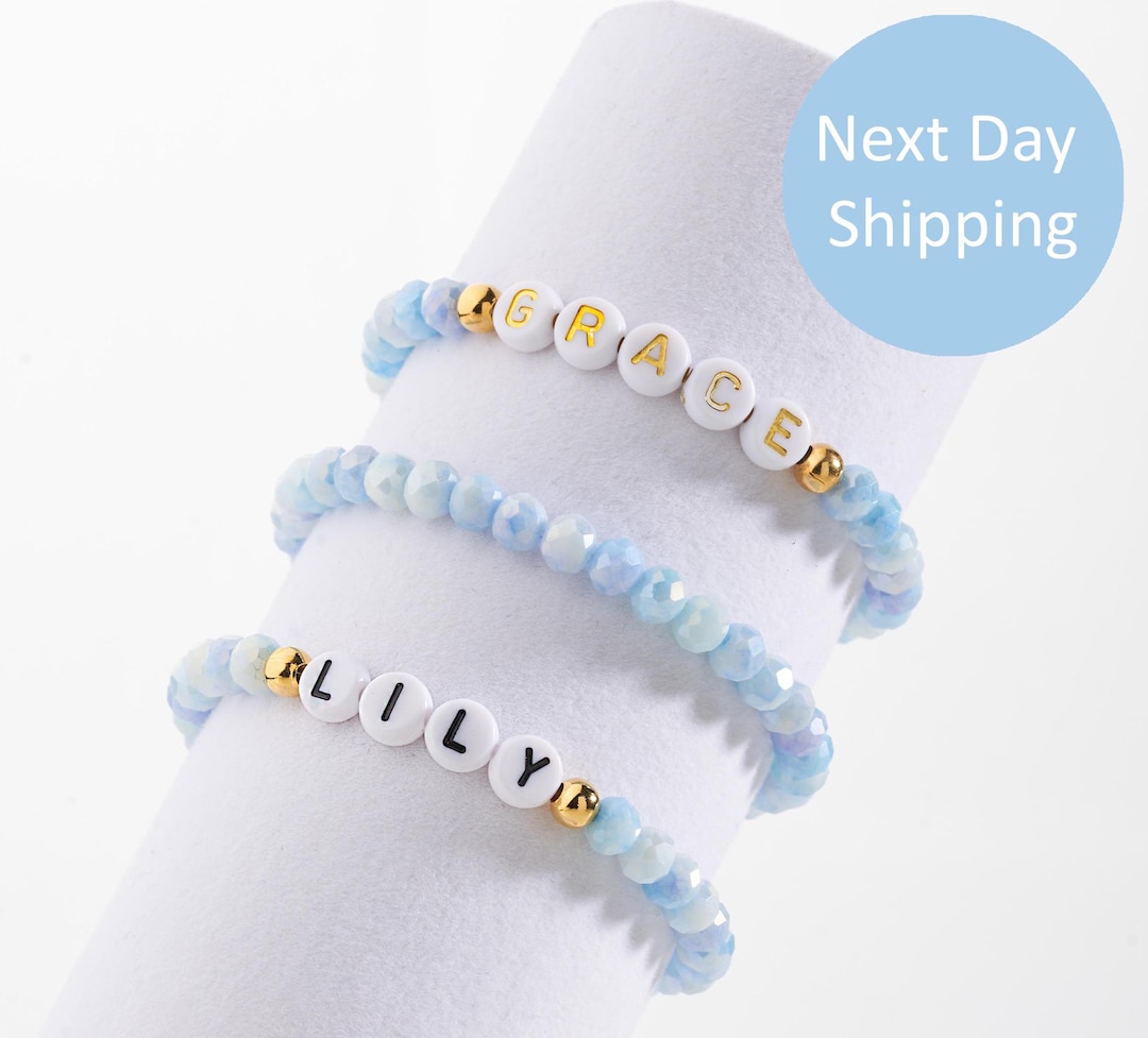 Personalized Name Custom Beaded Bracelet | Friendship Bracelets | Girls ...