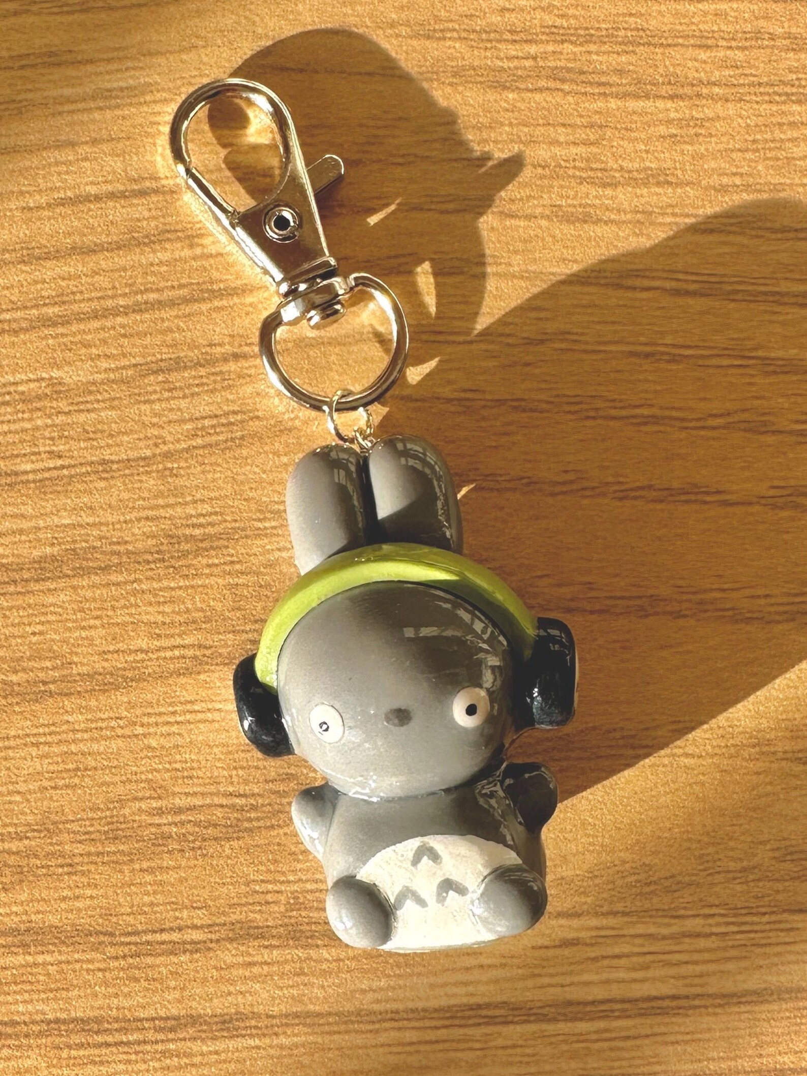 Totoro Bunny With No-face Headphones Handmade Clay Keychain - Etsy